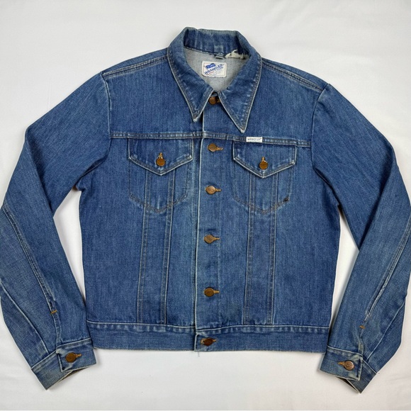 Wrangler | Jackets & Coats | Vtg Wrangler No Fault Denim Jean Jacket Sz ...